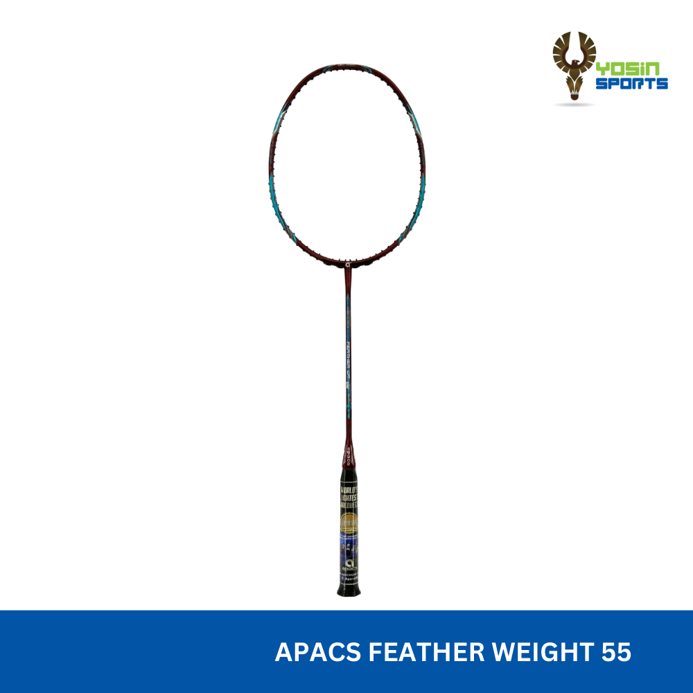 APACS FEATHER WEIGHT 55 (BLUE RED) Badminton Racket + Free String ...