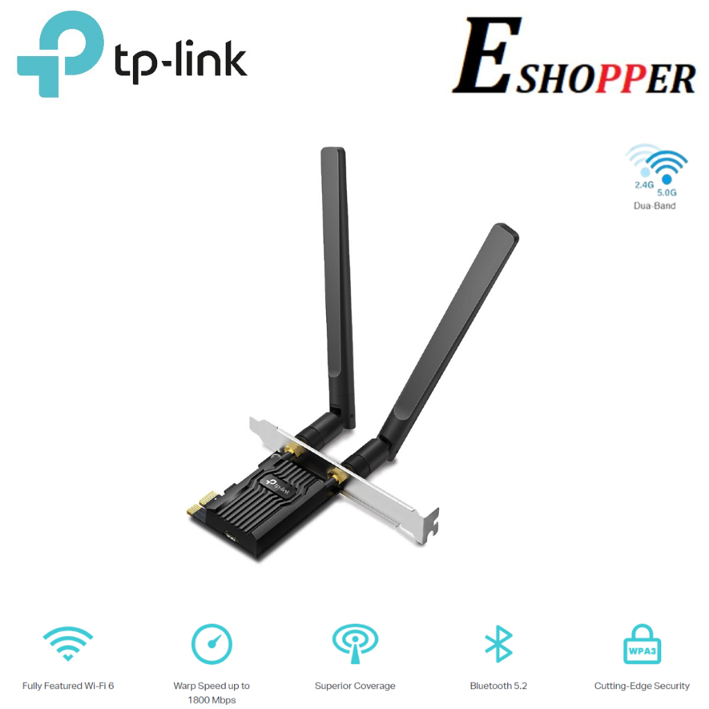 TP-LINK ARCHER TX20E AX1800 WI-FI 6 BLUETOOTH 5.2 PCIe ADAPTER | Shopee ...