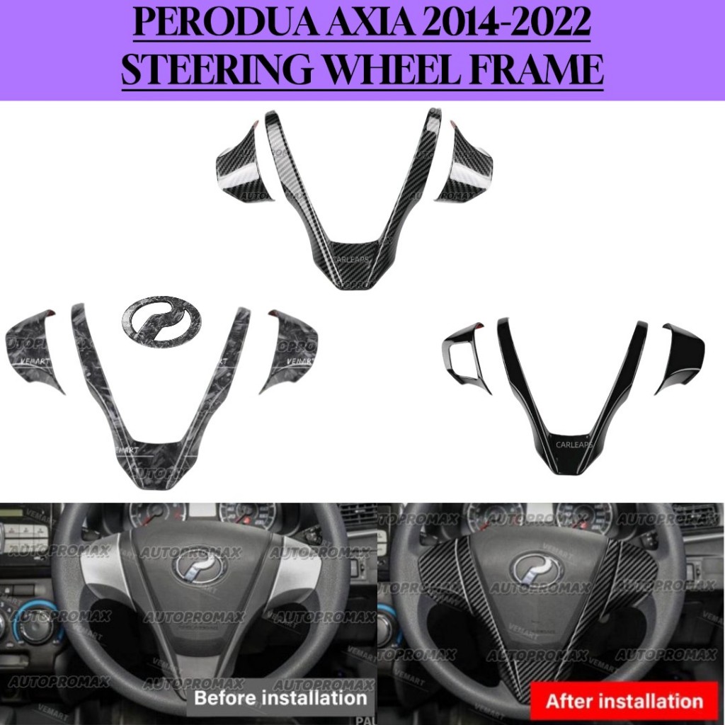 AUTOPROMAX PERODUA AXIA 2014-2022 FORGED CARBON STEERING WHEEL FRAME ...