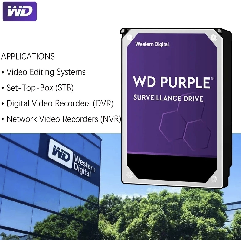 WD 4TB WD40PURX 3.5" Purple SURVEILLANCE SATA HARD DRIVE USED | Shopee ...