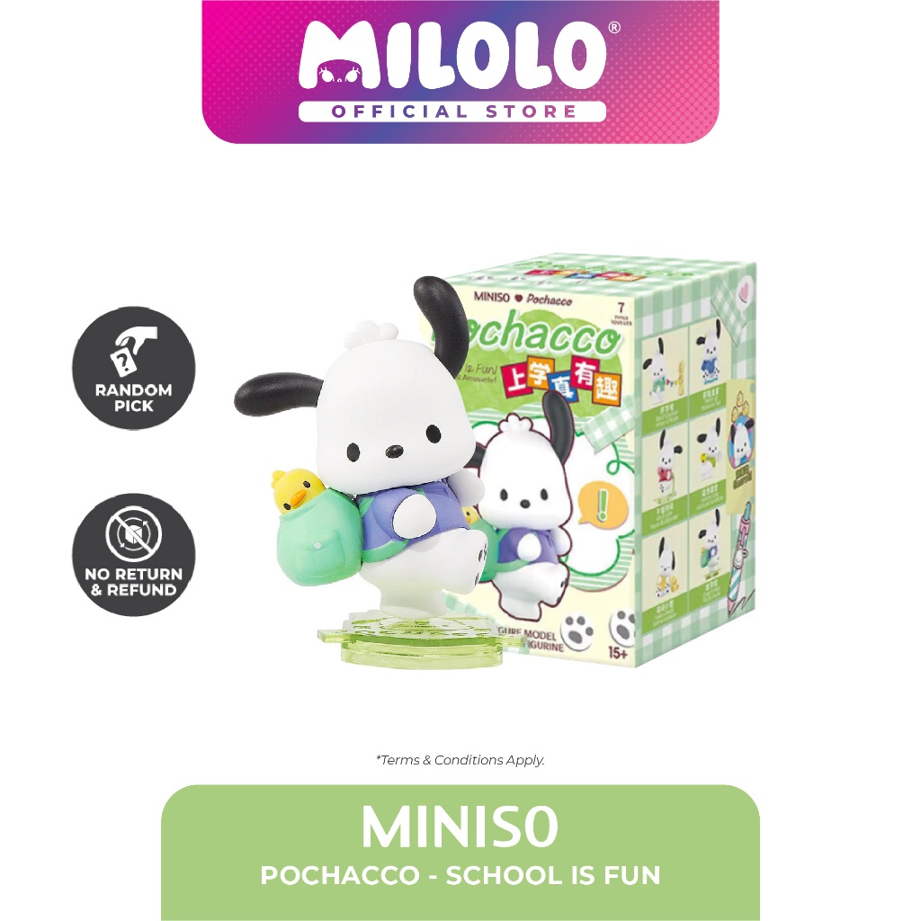 [MILOLO] POCHACCO Back To School Series Blind Box - Original Miniso ...