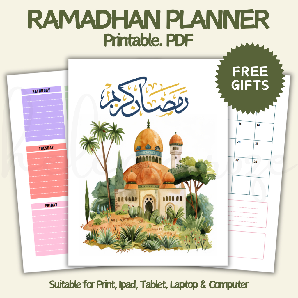 Ramadhan Planner Printable PDF, Ramadan Planner, Planner Ramadhan ...