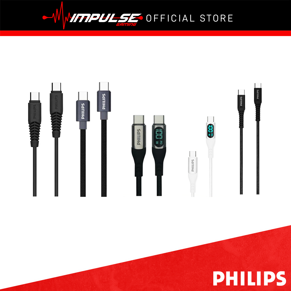 Philips Cable USB-C To USB-C 60w/100w 1.2M / 1M Charging Cables ...