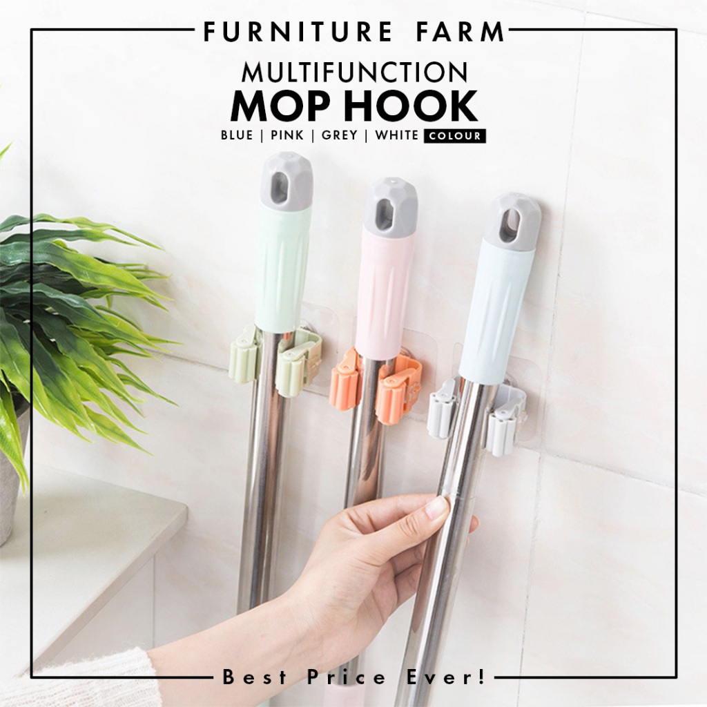 F&F:wall mount mop hook/mop holder/broom holder/umbrella holder ...