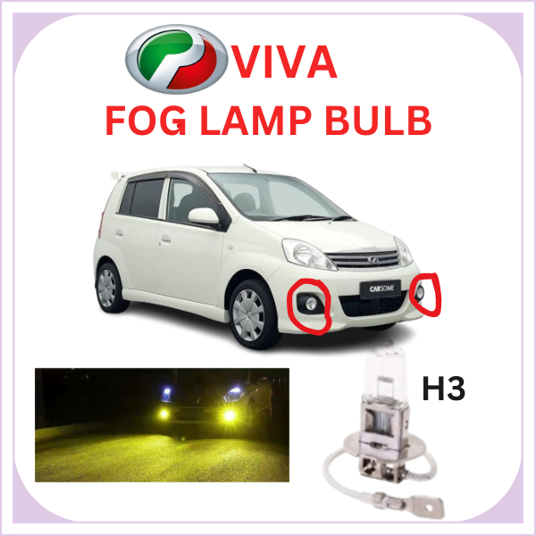 PERODUA VIVA SPORT LIGHT/FOG LAMP BULB H3 CAR HALOGEN LAMP LAMPU ...