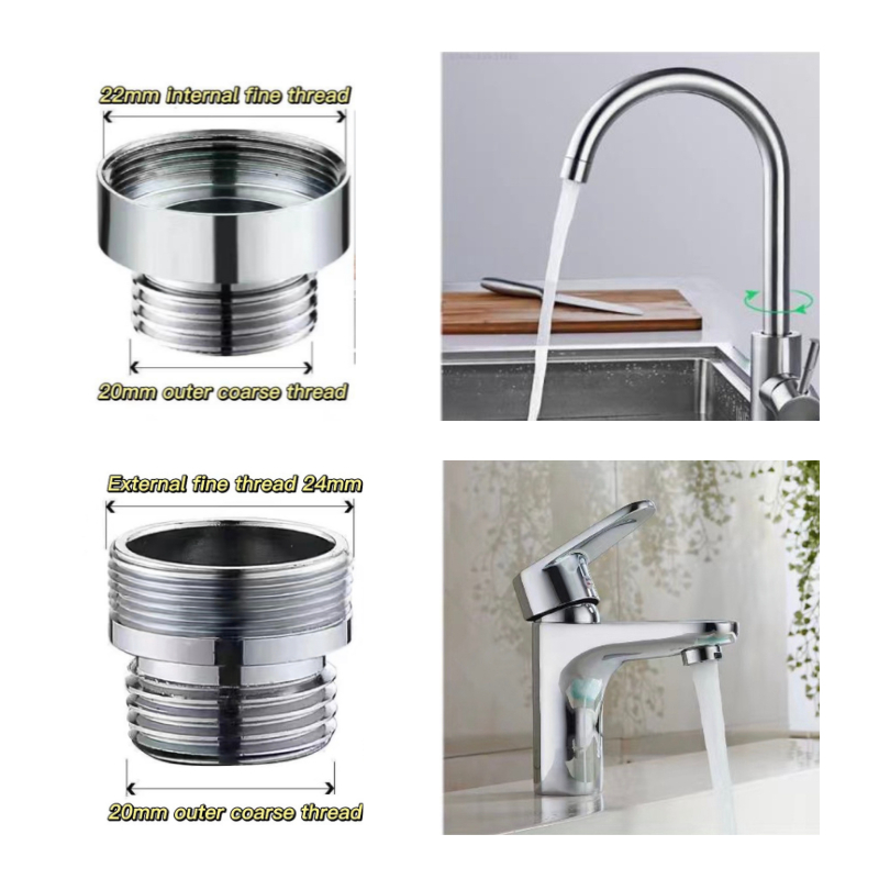 BATHKITCHZ Universal Faucet Adapter Tap Faucet Connector Hose Pipe ...