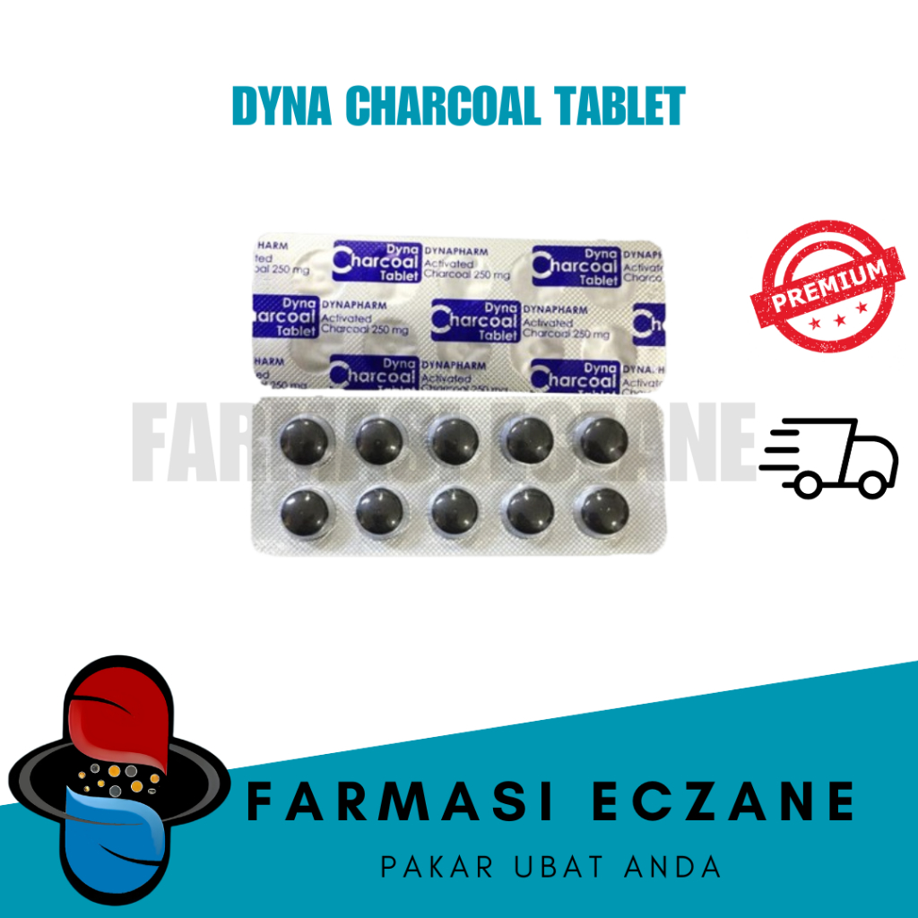 DYNA CHARCOAL TABLET (Rawatan perut kembung, keracunan dan cirit-birit ...