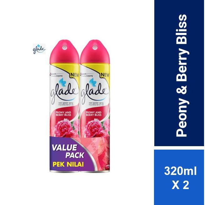 Glade Aerosol Peony & Berry Bliss (320ml) [Twinpack] | Shopee Malaysia