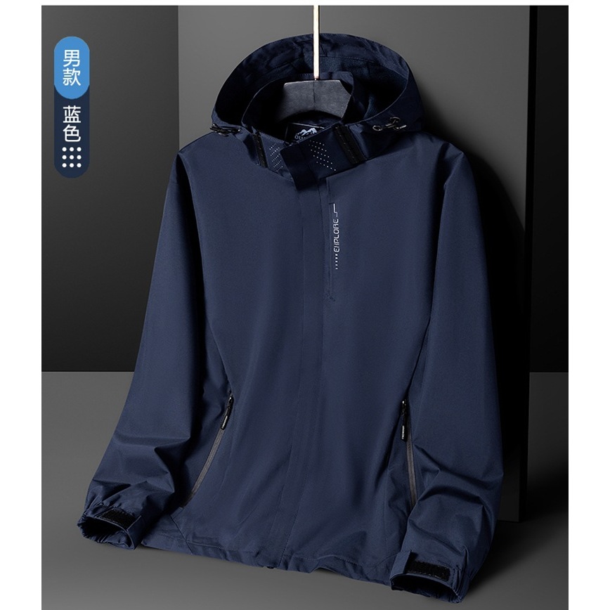 🔥[WATERPROOF]🔥 Hoodie Boleh Tanggal Topi Water-Resistant Windbreaker ...