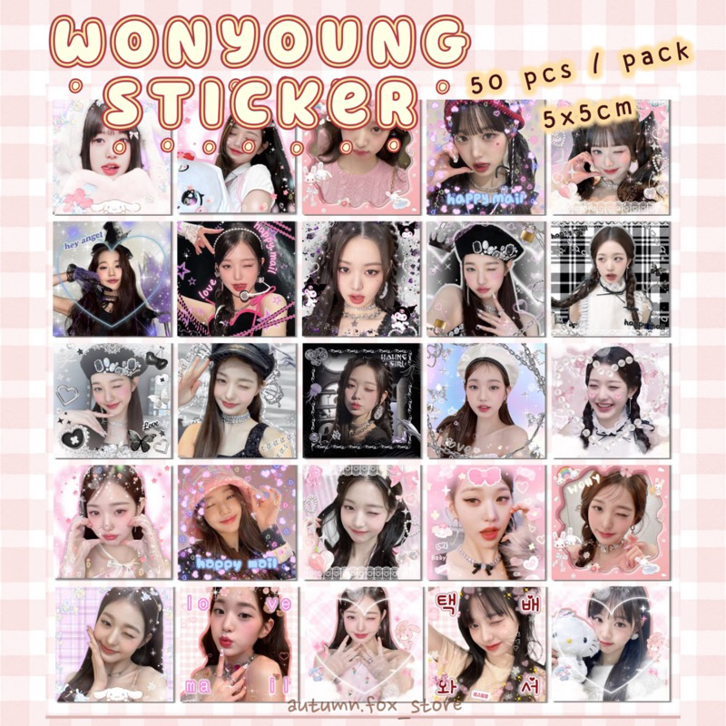 [50pcs] IVE Wonyoung Happy mail Kpop sticker/ kpop mail sticker / happy mail sticker | Shopee ...