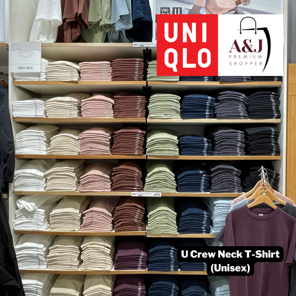 [100% ORIGINAL 💯🛍️] UNIQLO U Crew Neck Cotton Short Sleeve T-Shirt Unisex Baju Lelaki/Perempuan ...