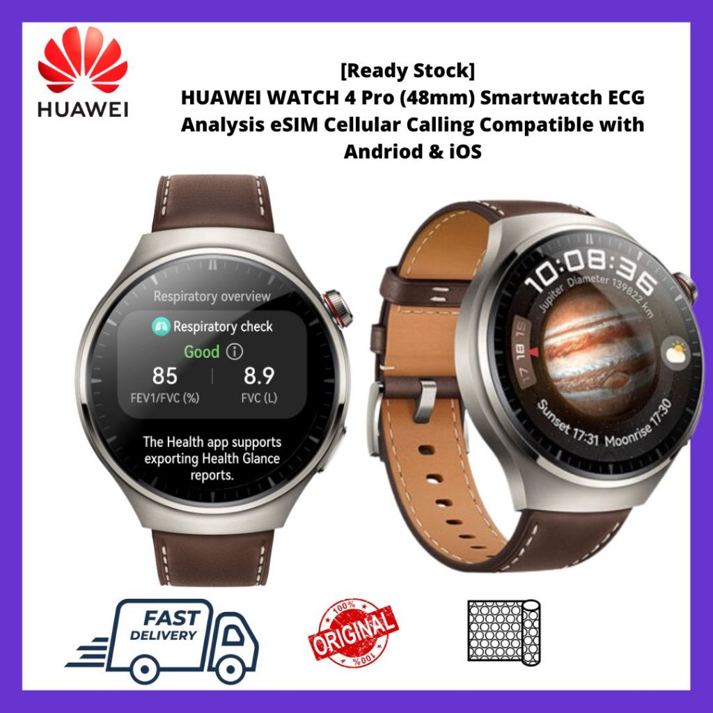 [New] HUAWEI WATCH 4 Pro (48mm) Smartwatch ECG Analysis eSIM Cellular ...