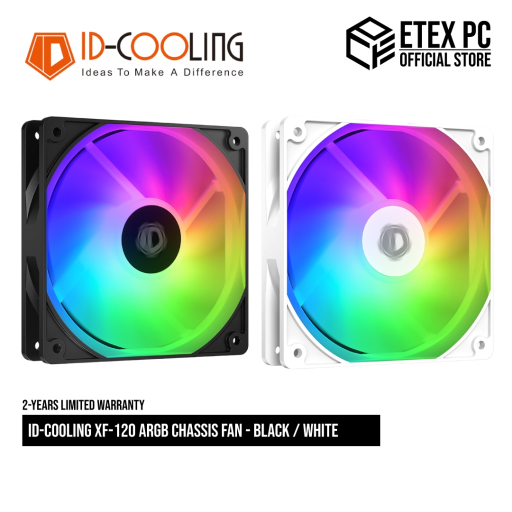 ID-COOLING XF-120 ARGB Chassis Fan - Black / White # ID-FAN-XF-120-ARGB ...