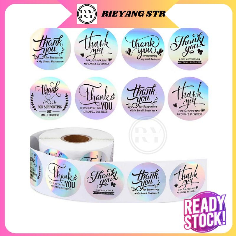 Thank You Sticker 500 pcs rainbow sticker Gift Packaging Sticker ...