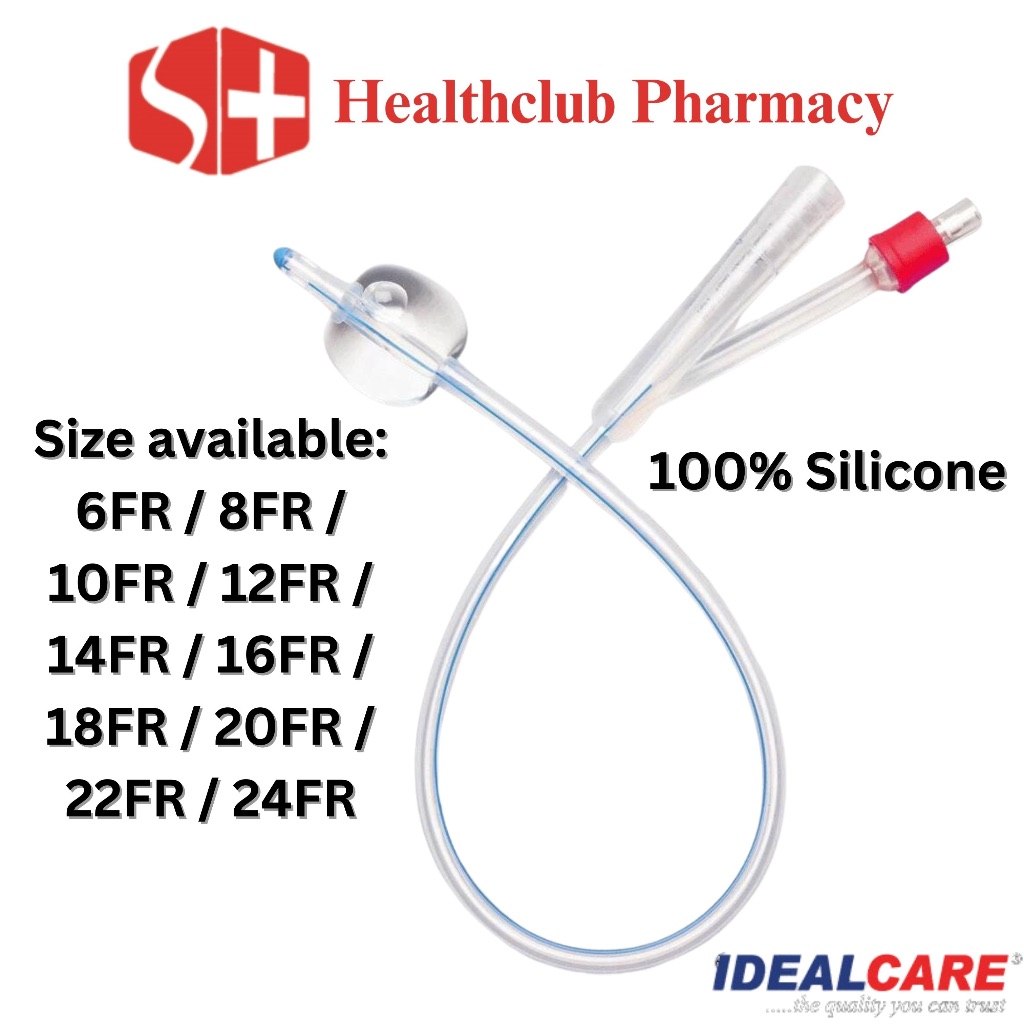 IDEALCARE 2 Way 100% Silicone Foley Catheter (1PC) (MADE IN MALAYSIA) | Shopee Malaysia