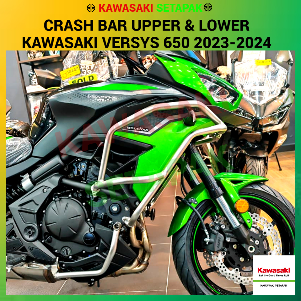 CRASH BAR SET UPPER & LOWER KAWASAKI VERSYS 650 2023-2024-STAINLESS ...