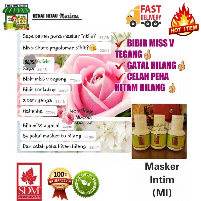 SDM Masker intim pelbagai guna ubat ketiak hilangkan daki | Shopee Malaysia