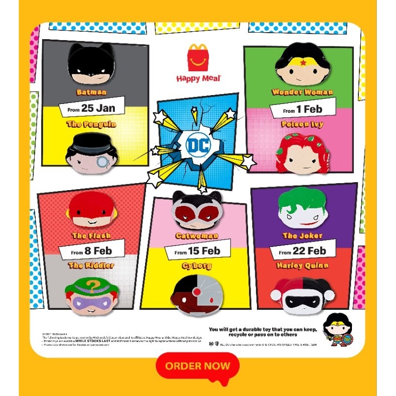 Mcdonalds Happy Meals DC SUPERHEROES 2024. | Shopee Malaysia