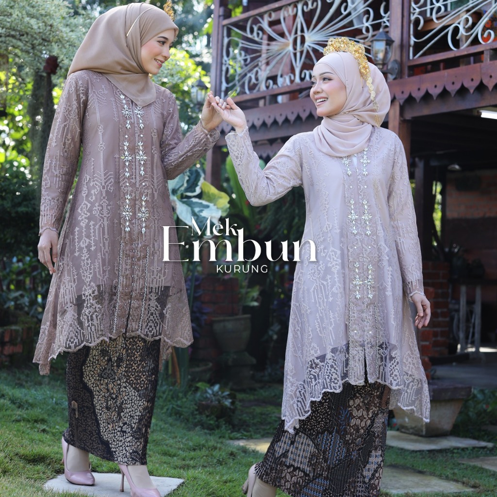 TM EMBUN BAJU KEBAYA LACE BAJU RAYA VIRAL 2024 SET BF FRIENDLY | Shopee ...