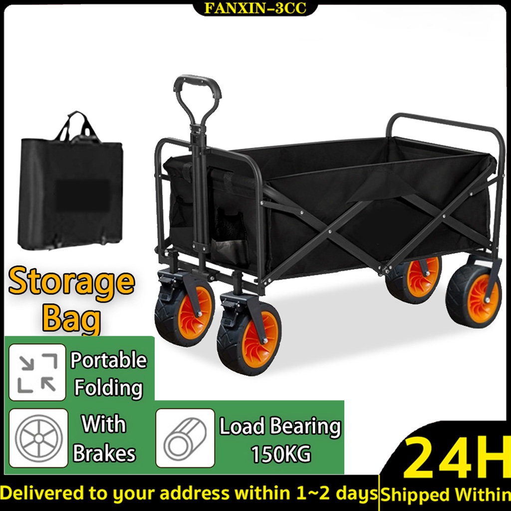 10 inches Wagon Trolley Foldable Camping Trolley Outdoor Shopping ...