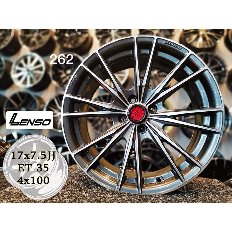 Lenso Samurai 17 X 7.5JJ 4X100 Silver/ Gunmetal（262） | Shopee Malaysia