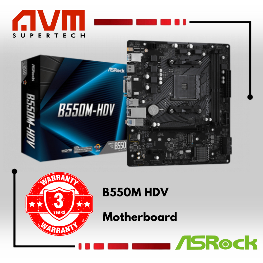 AVM ASROCK B550M HDV Motherboard | Shopee Malaysia