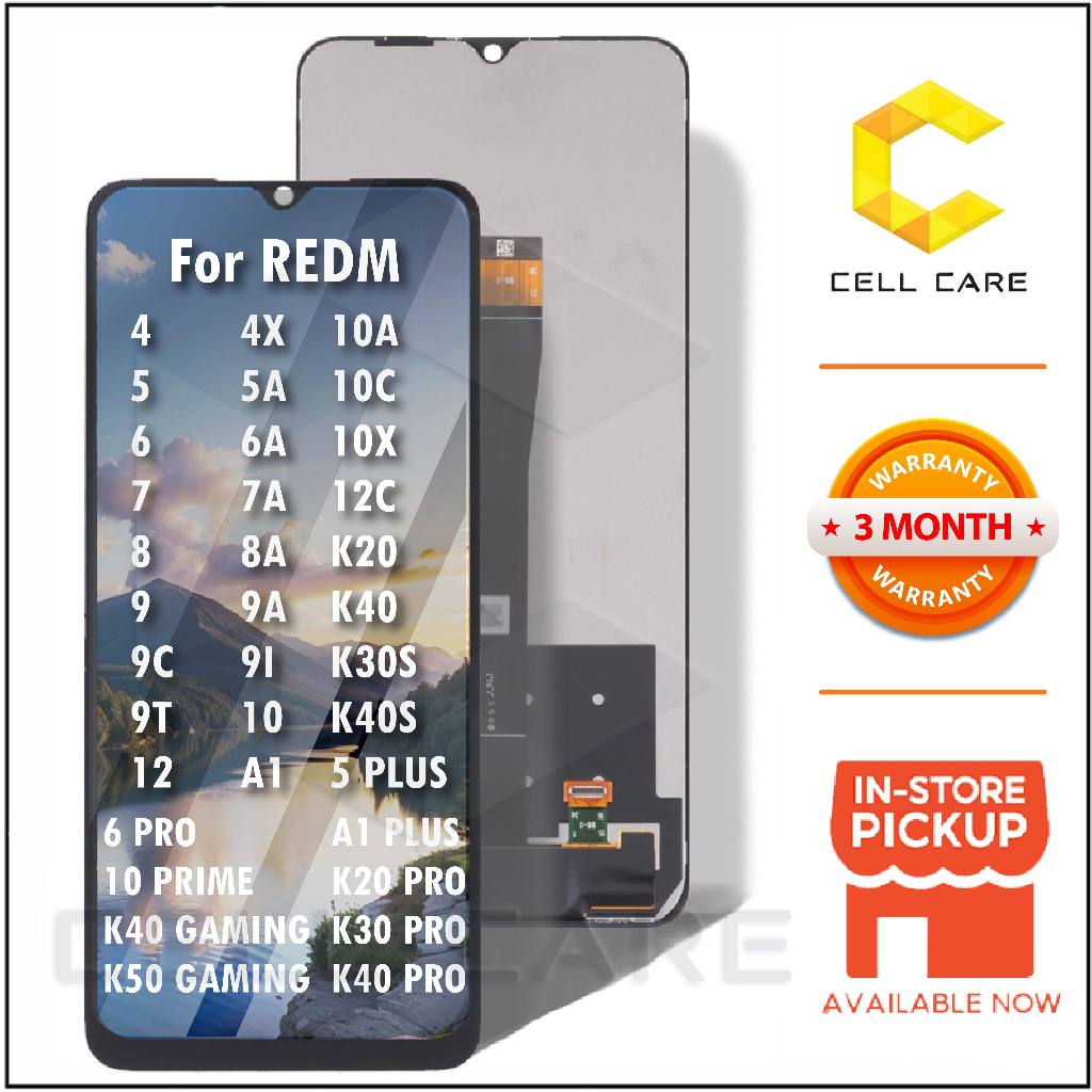 CellCare LCD CompatibleFor REDMI 4 4X 5 5A 6 6A 7 7A 8 8A 9 9A 9C 9I 9T ...