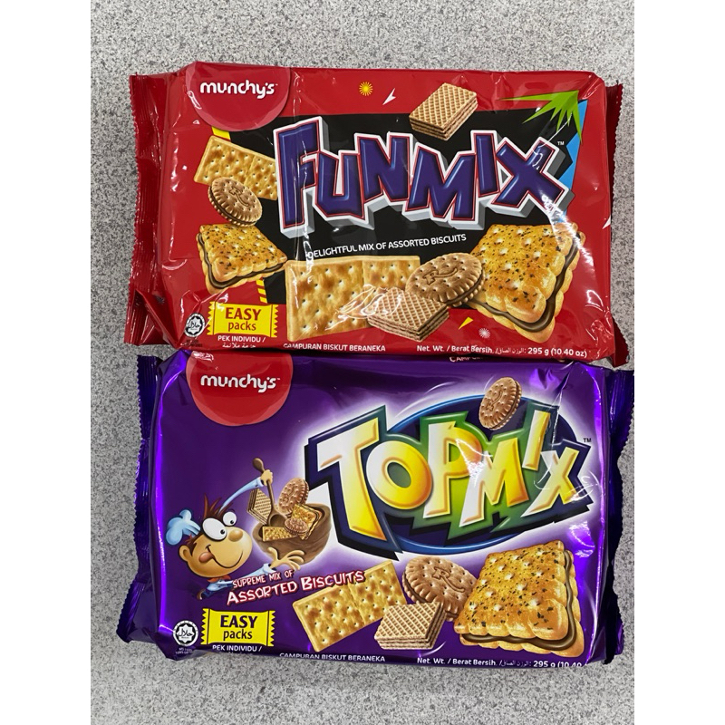 295g Munchy’s Funmix/Topmix Assorted Biscuits Easy Pack Campuran Biskut Beraneka Halal | Shopee ...