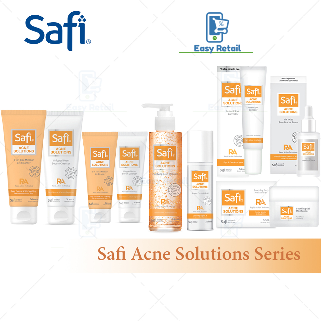 Safi Acne Solution Series ( Cleanser / Sebum Control Fluid / Serum ...