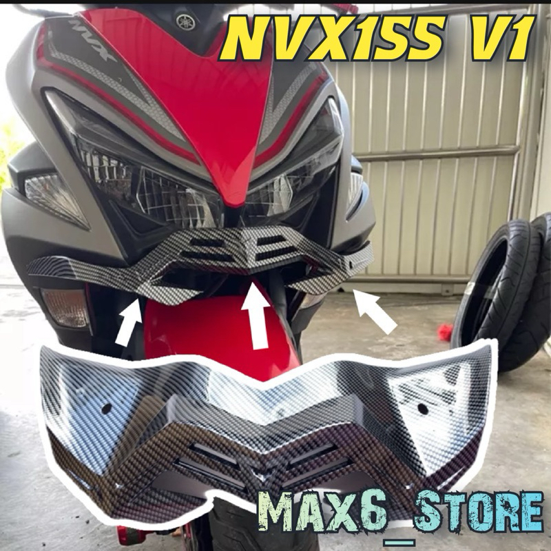 YAMAHA NVX155 V1 WINGLET COVER CARBON BLACK RED BLUE NVX WINGLET COVER ...