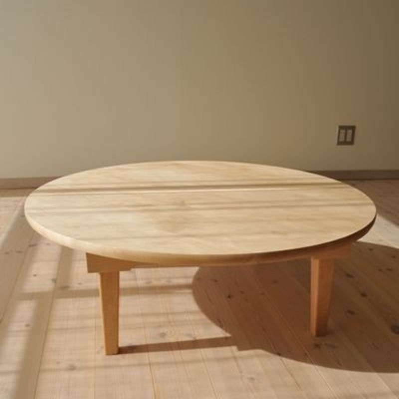 𝐗𝐙 Round Japanese Table Meja Jepun Bulat Solid Rubberwood Custom Size ...