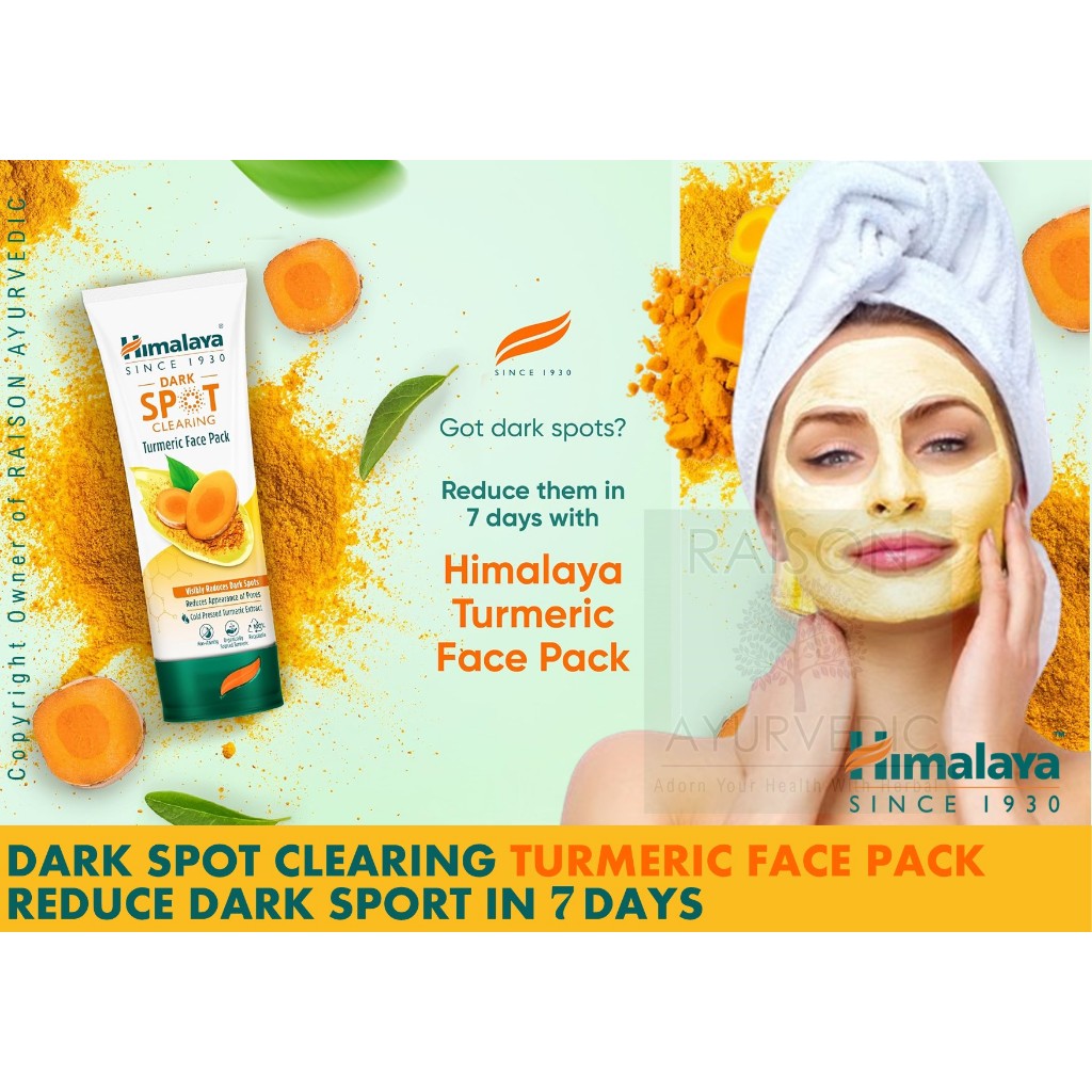 Himalaya Dark Spot Clearing Turmeric Face Wash | Face Pack | Face Cream ...