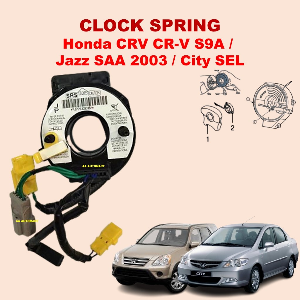 ORIGINAL Honda CRV CR-V S9A/Jazz SAA 2003/ City SEL Spring Cable Clock ...