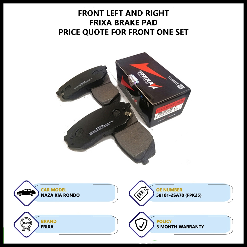 Kia Rondo Frixa Brake Pad (Front FPK25 / Rear FPK25R) | Shopee Malaysia