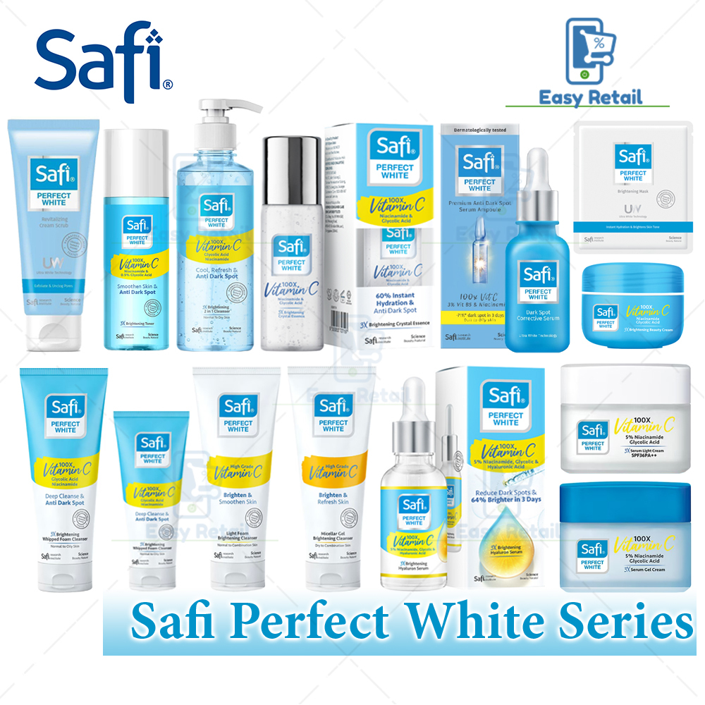 Safi Perfect White Series (Cleanser, Toner, Day Cream, Night Cream ...