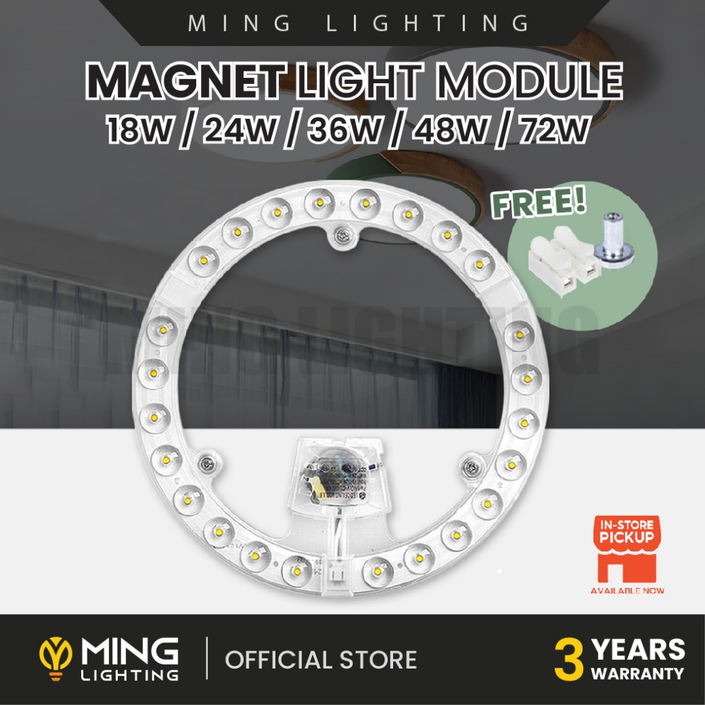 LED 18W 24W 36W 48W 72W Module Ring Magnet Light Circular Down Lights Lampu Bulat Siling ...