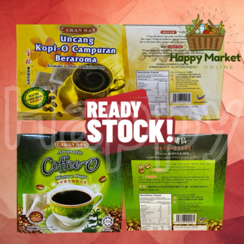 Cawan Mas Muar Kopi-O Campuran Beraroma Premium 100 Uncang 麻坡金杯浓香咖啡乌袋 ...