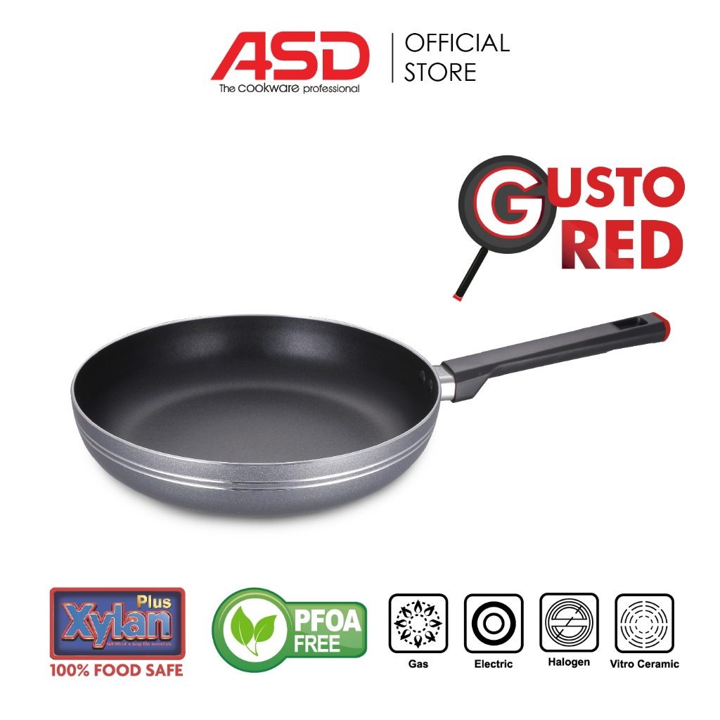 ASD Gusto Red Fry Pan (26cm) HP8226-RD | Shopee Malaysia