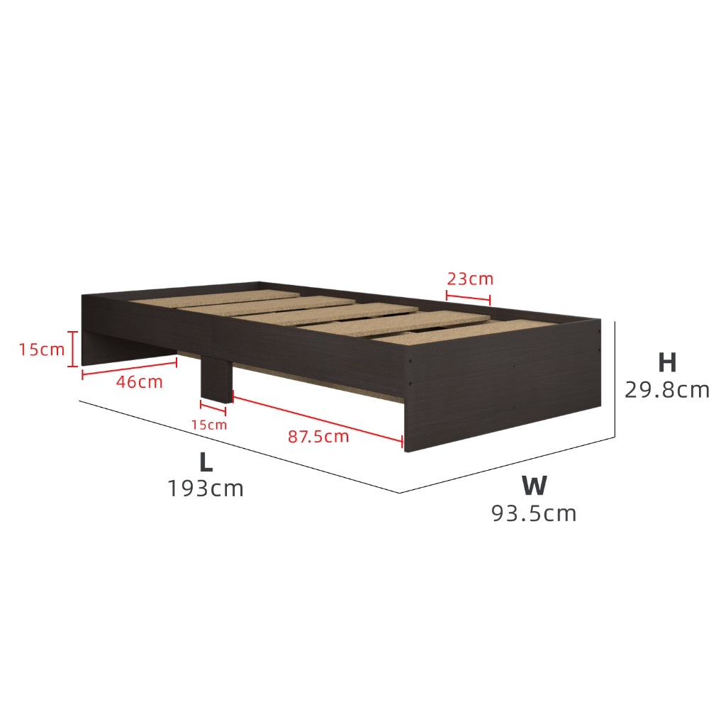 KitchenZ 3V Single Bed Frame Katil Besi Katil Kayu Katil Murah Powder ...