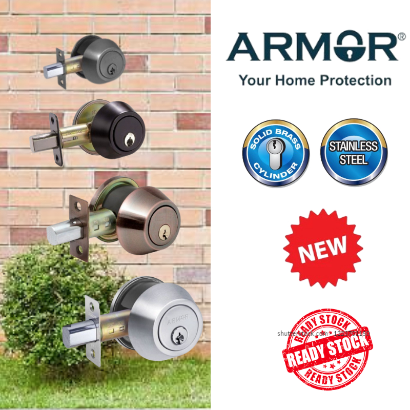 [ARMOR] Single Deadbolt Door Lock / Home Security Thumb Turn Lockset ...