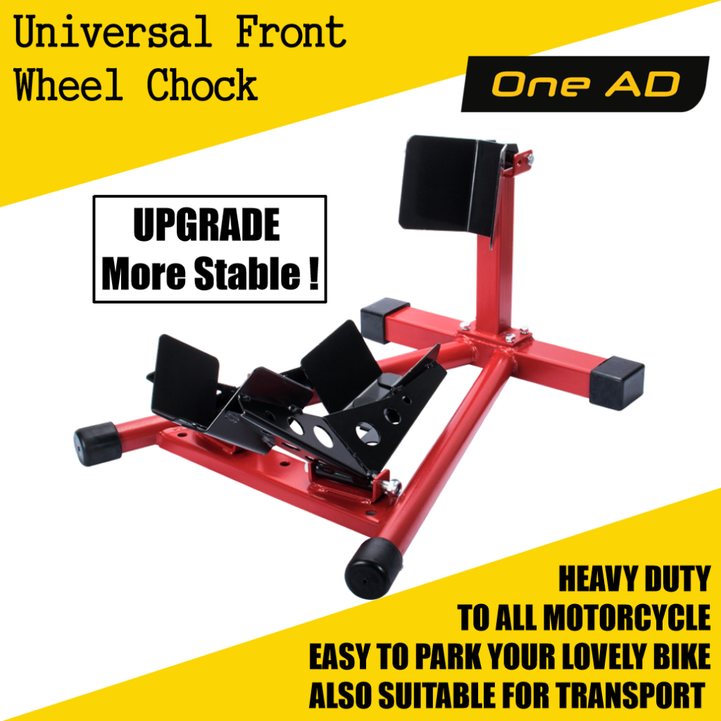 【Upgraded】Front Wheel Chock Towing Superbike Motorcycle Motor Parking ...