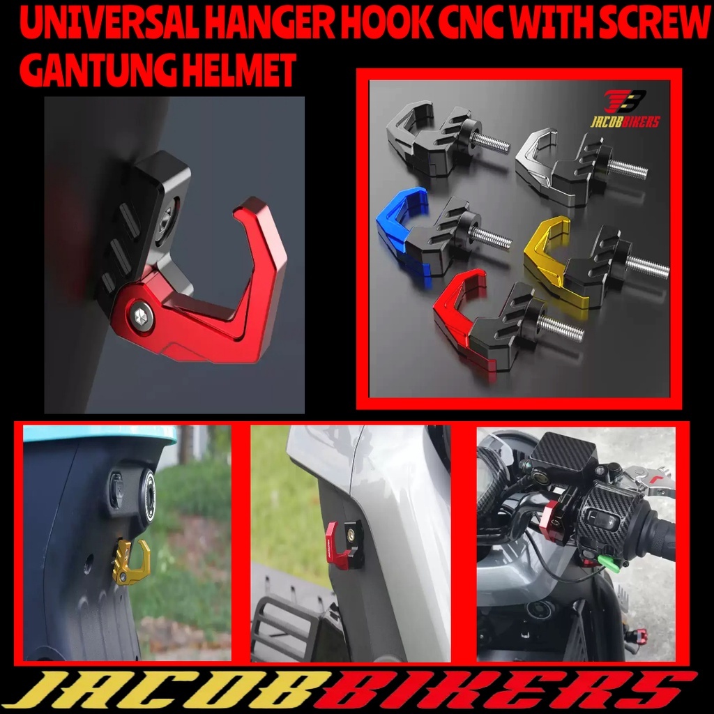 UNIVERSAL MOTORCYCLES YAMAHA HONDA HOOK HANGER ADV VARIO XMAX NMAX NVX ...