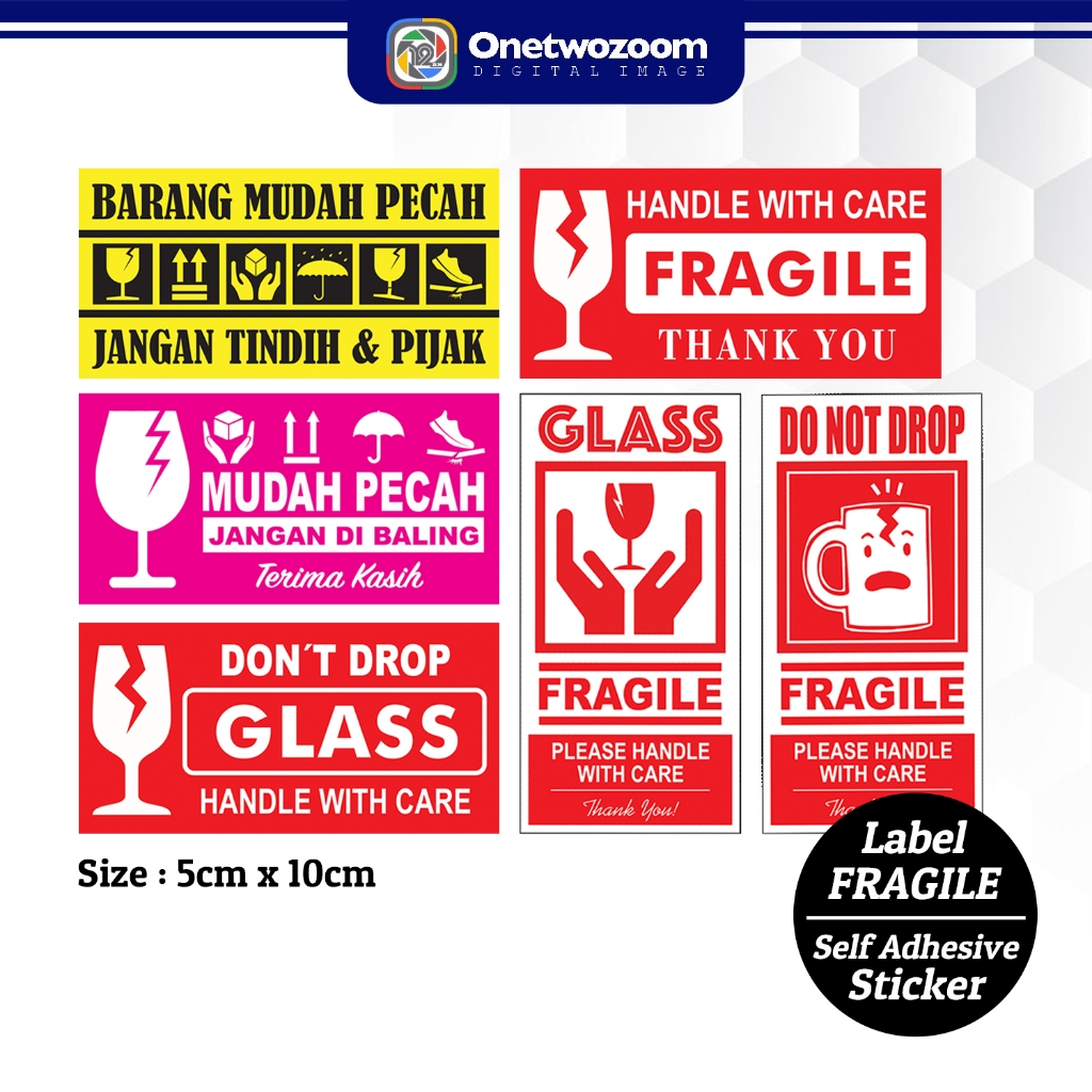 Fragile Sticker | Self Adhesive Sticker Label | Handle with Care Mudah ...
