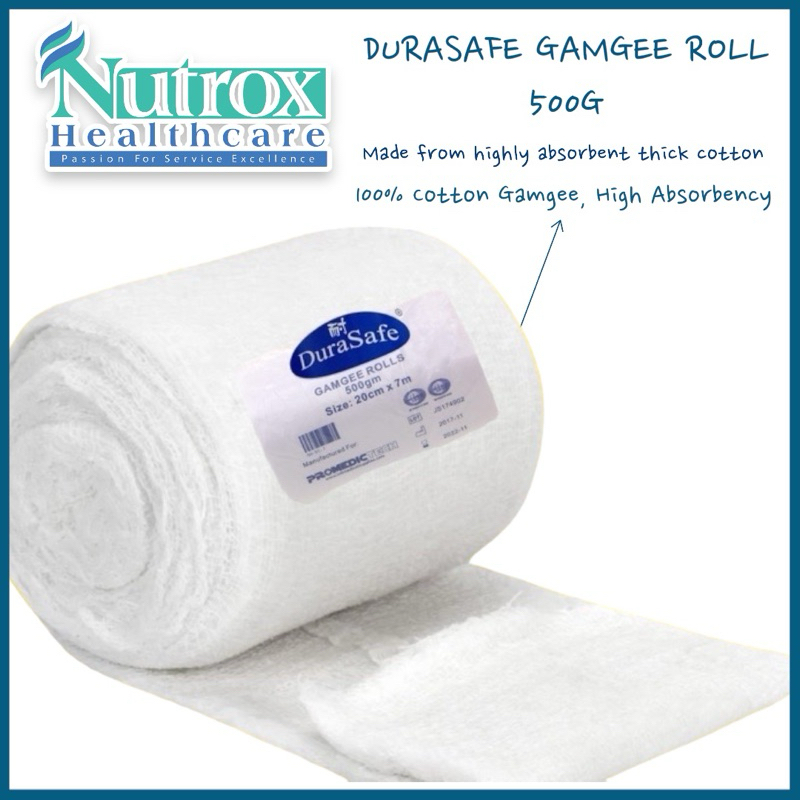 DURASAFE Gamgee Roll/Combine Dressing 500gm, Size 20cm x 7m, 1roll/pack ...