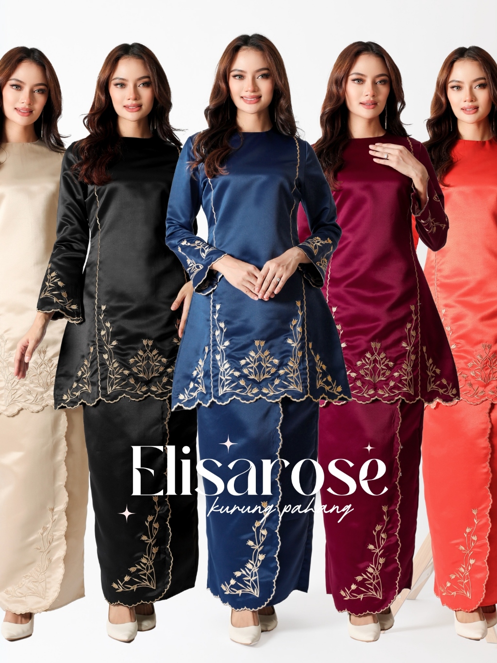 [NEESTYLE] ELISAROSE PLUS SIZE • Baju Raya 2024 Baju Kurung Moden Sulam ...