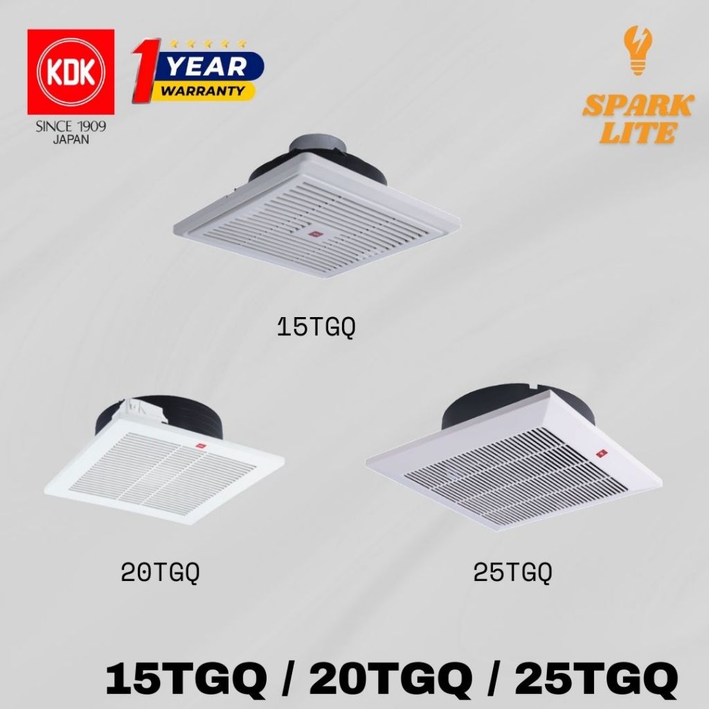 KDK 15TGQ 20TGQ 25TGQ 6" 8" 10" Ceiling Ventilation Fan / Ceiling ...