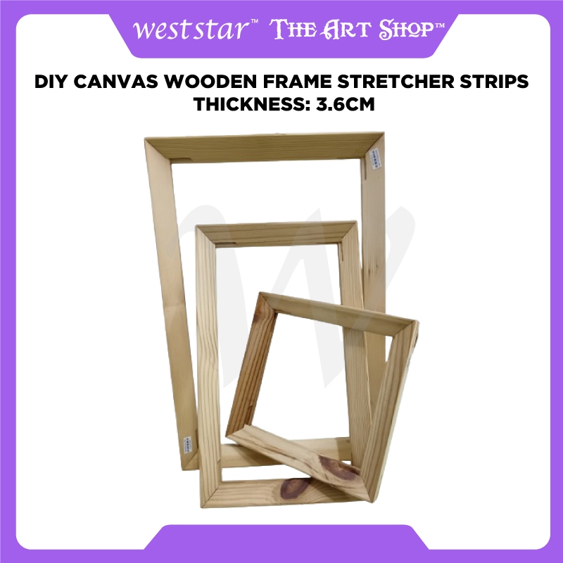[WESTSTAR] DIY Canvas Wooden Frame Stretcher Strips Bingkai Kayu Kanvas ...