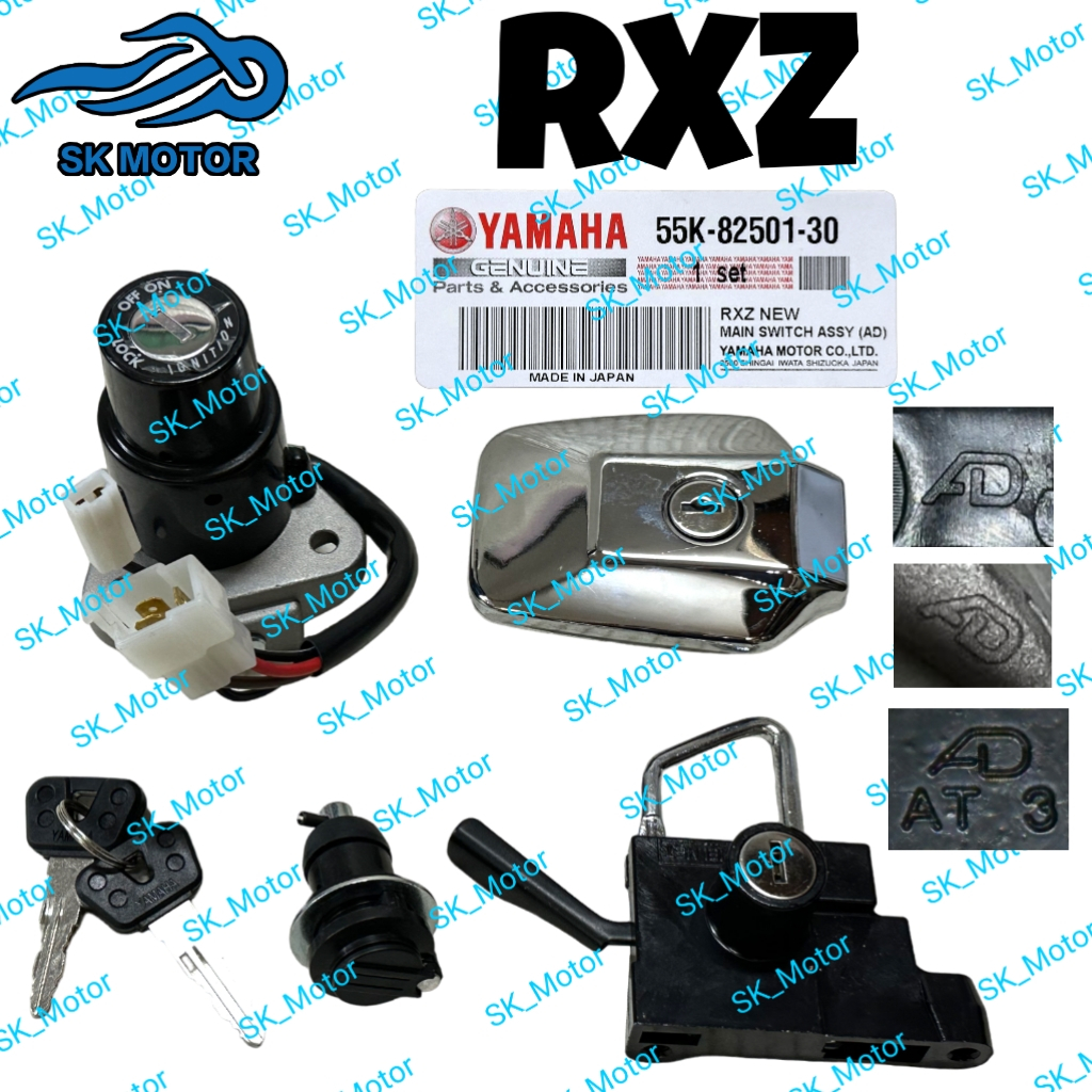 (AD) Yamaha RXZ NEW 55K Ori Ignition Main Switch / Full Set Switch ...