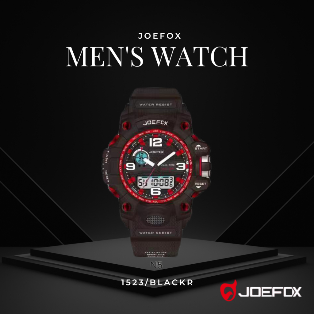 【100% Original Joefox Ready Stock】Sporty Analog Digital Watch, Jam ...