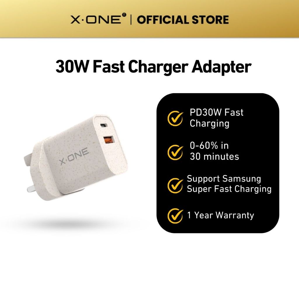 X.One 30W PD3.0 USB-C Fast Charger for iPhone 16,15,14,13,12,11 with ...
